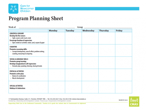 CNC Program Planning Sheet | CMAS